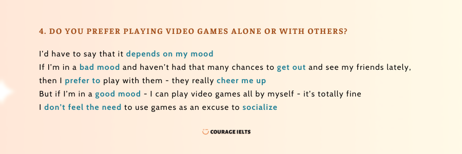 Speaking part 1: video games – Courage IELTS