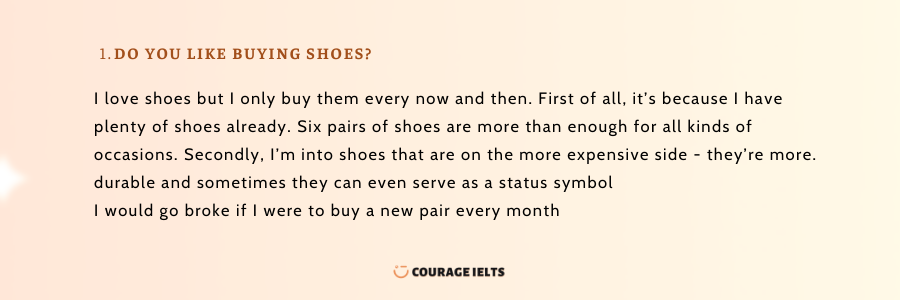 Shoes – Speaking part 1 – Courage IELTS